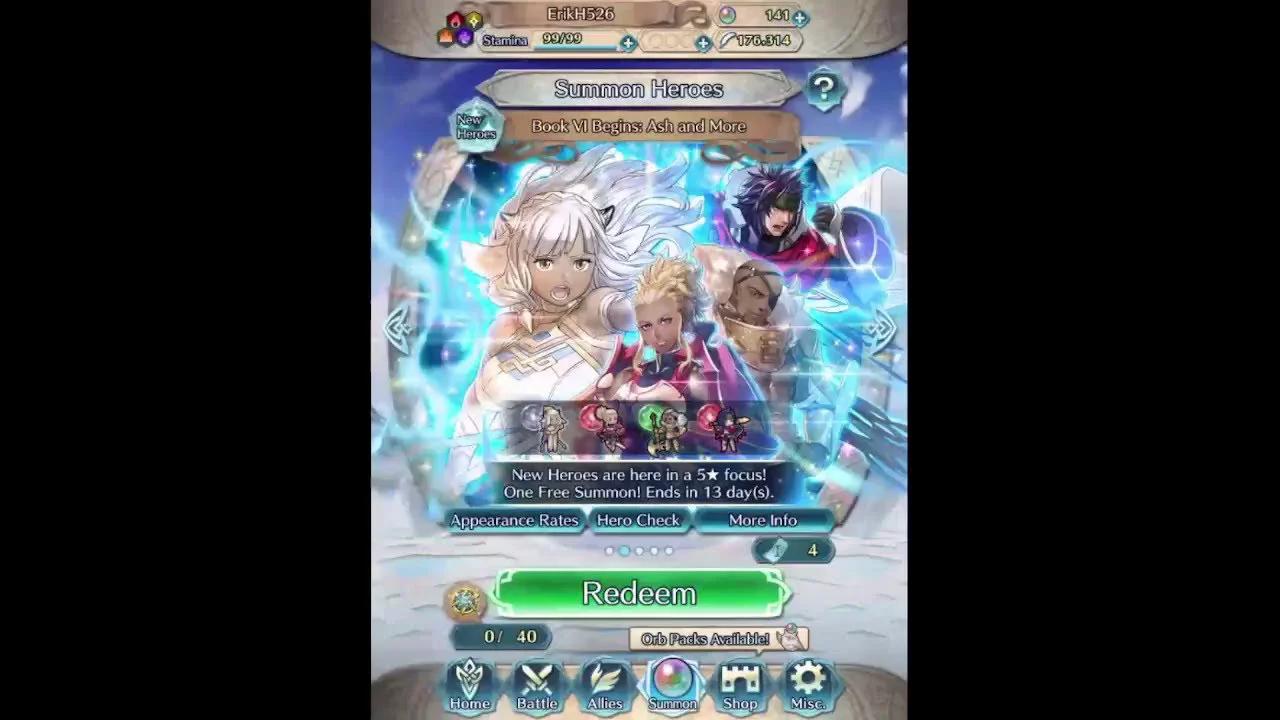 ErikH526 was Live - Fire Emblem Heroes - Book 6 Begins Ash & More ...