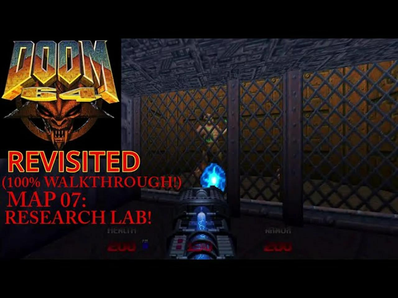 Doom 64 Revisited Map 07: Research Lab (100%)!