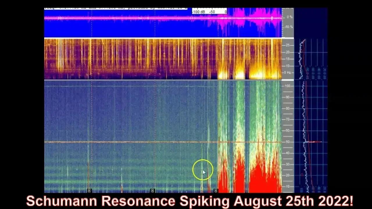 Schumann Resonance Spiking August 25th 2022!
