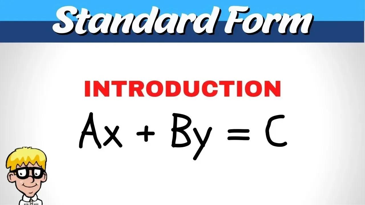 Equation of Line Standard Form | Introduction