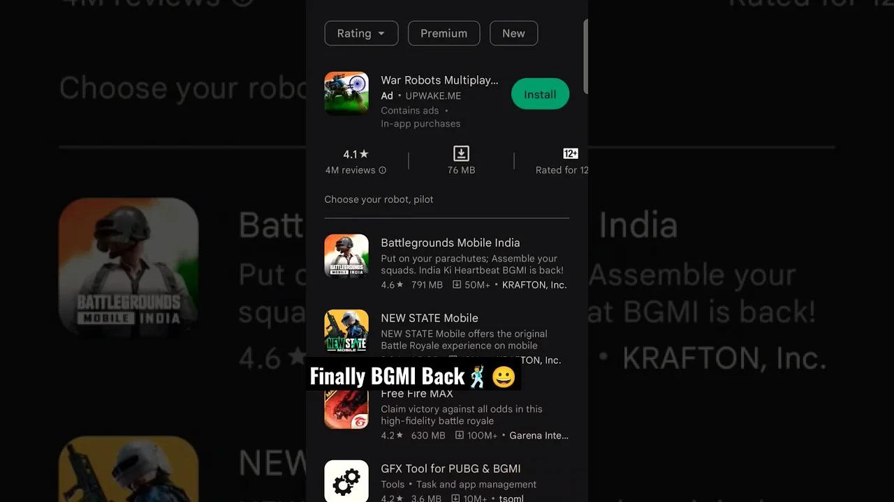 Finally BGMI Back 🕺😀😀 #shorts #bgmi #viral #gaming
