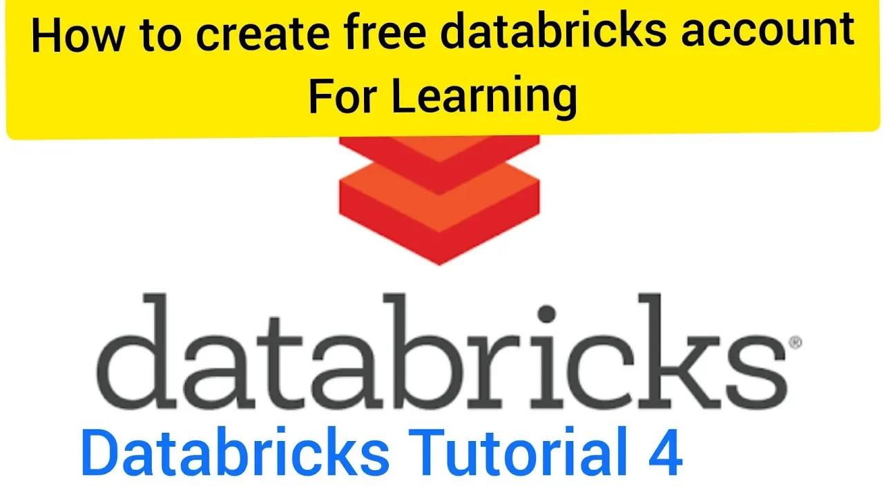 Databricks Tutorial 3 : How to use databricks free | How to Create free Databricks account for learn