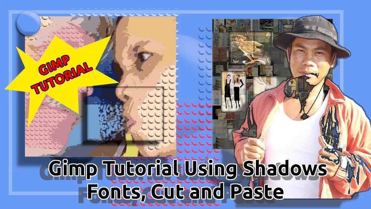 Gimp Tutorial Shadows Text Cropping Create Thumbnails Effects