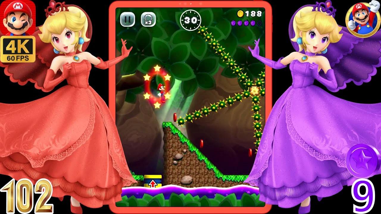Super Mario Run - Mario - Purple Coins - World Star 7,8,9 [4K60FPS]