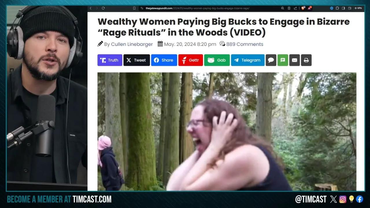 Women MOCKED For Weird RAGE RITUALS Where They SCREAM & BASH Sticks In ...