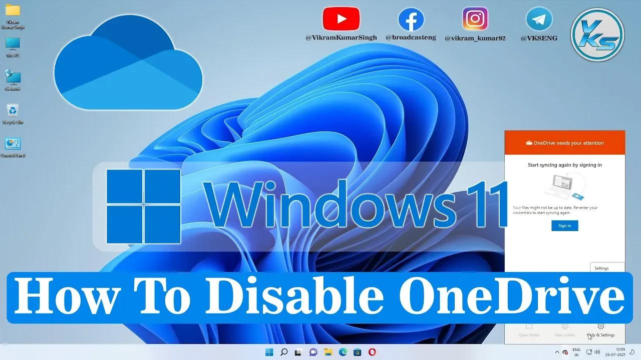 How To Disable OneDrive On Windows 11 | Windows 11 Me OneDrive Kaise ...