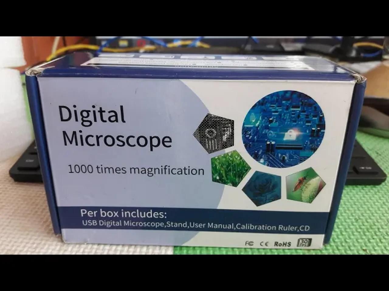Unboxing and Review Cheap Digital Microscope X1000 good for Enthusiast ...