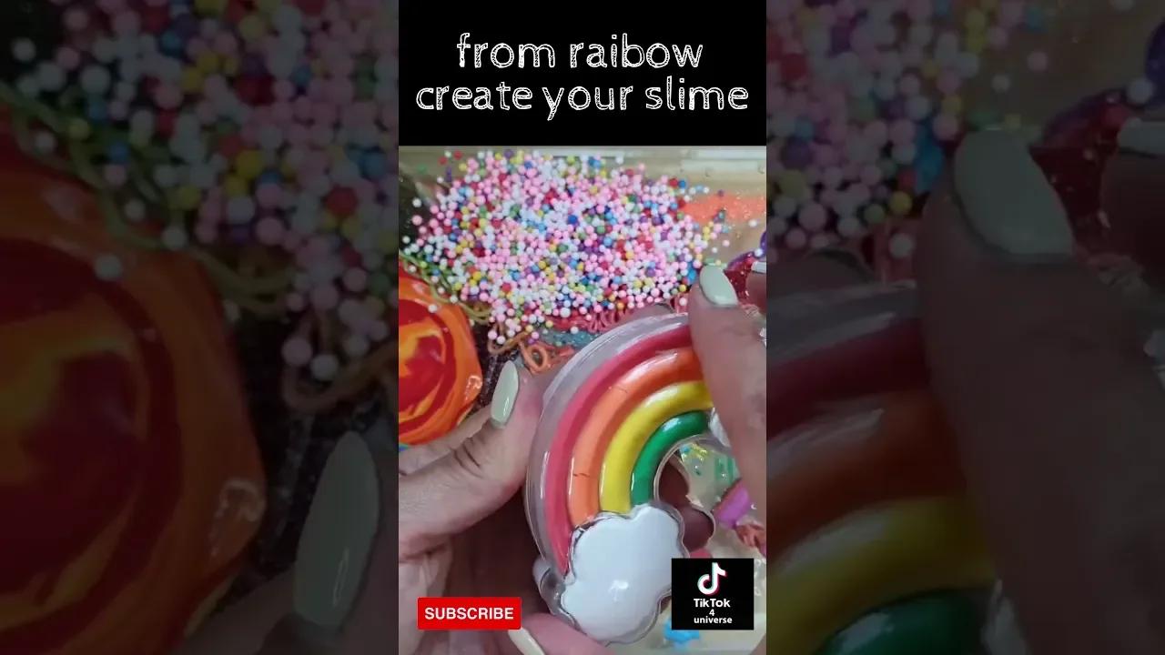 Funny slime from rainbow