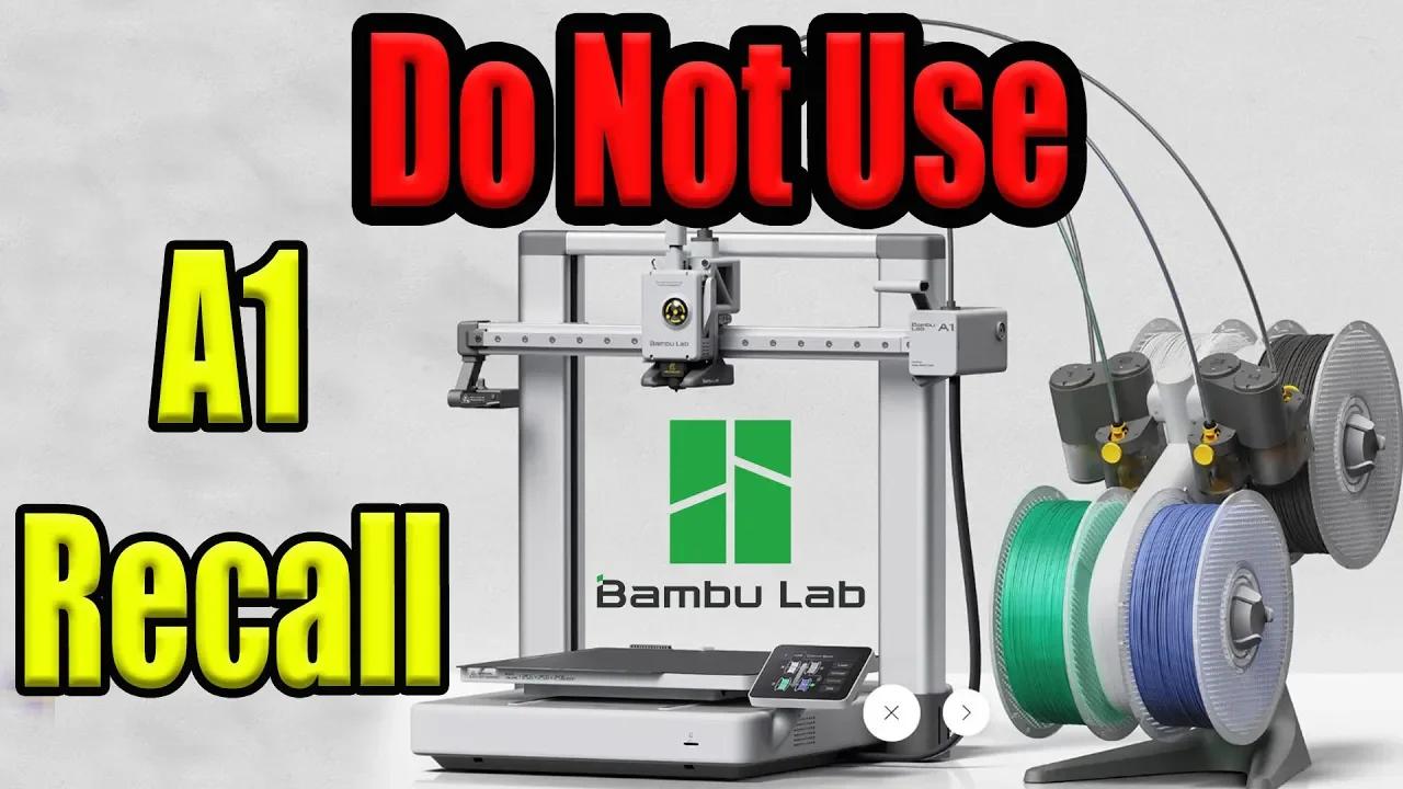 Bambu Lab A1 3D Printer Bed Cable Recall - Bambu Say Do Not Use