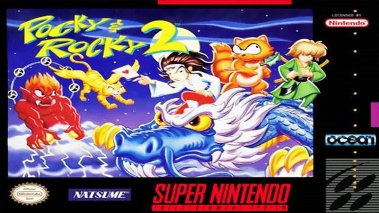 Pocky & Rocky 2 - Super Nintendo Walkthrough: Shrine Maiden Shmup ...