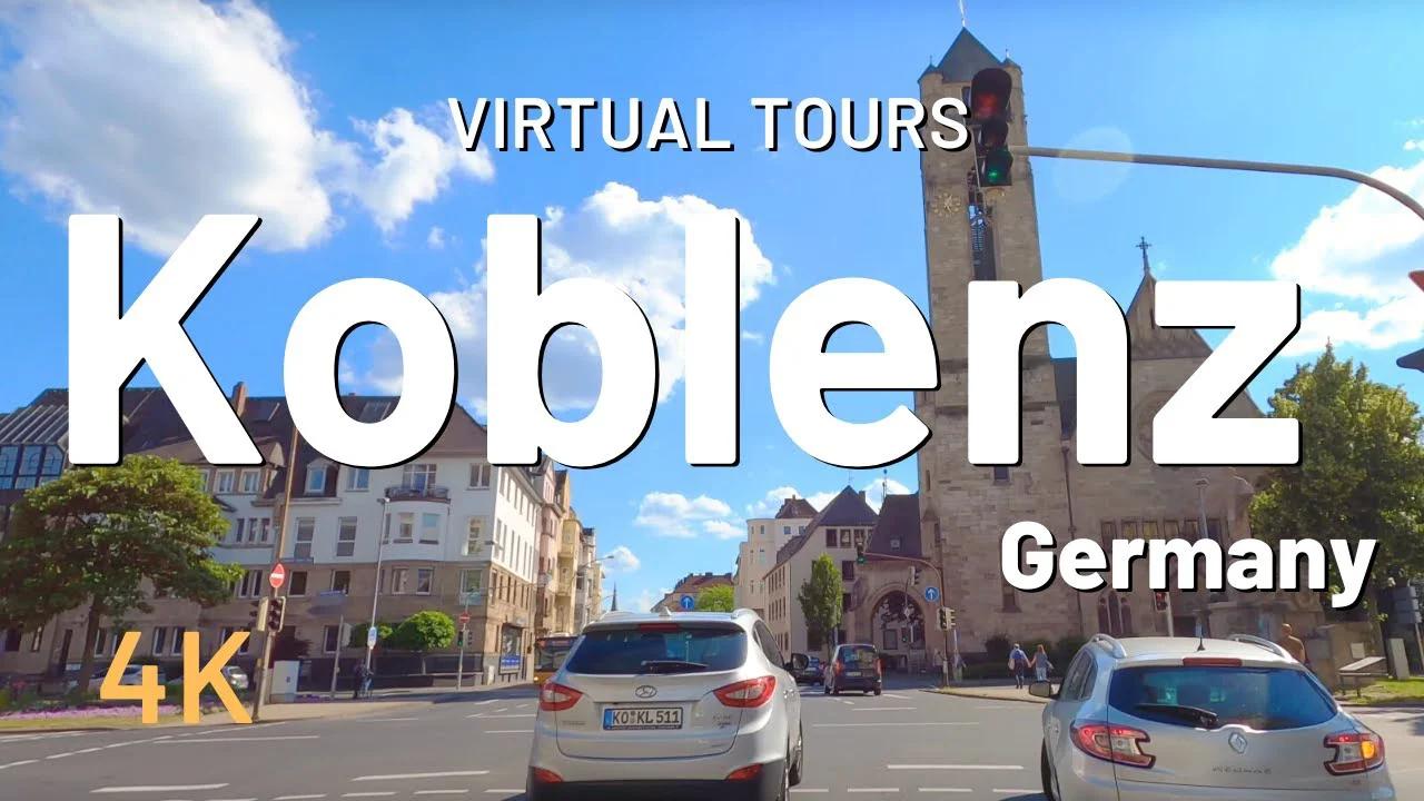 KOBLENZ driving tour 🇩🇪 Germany - 4K Video Tour || Deutschland Koblenz ...