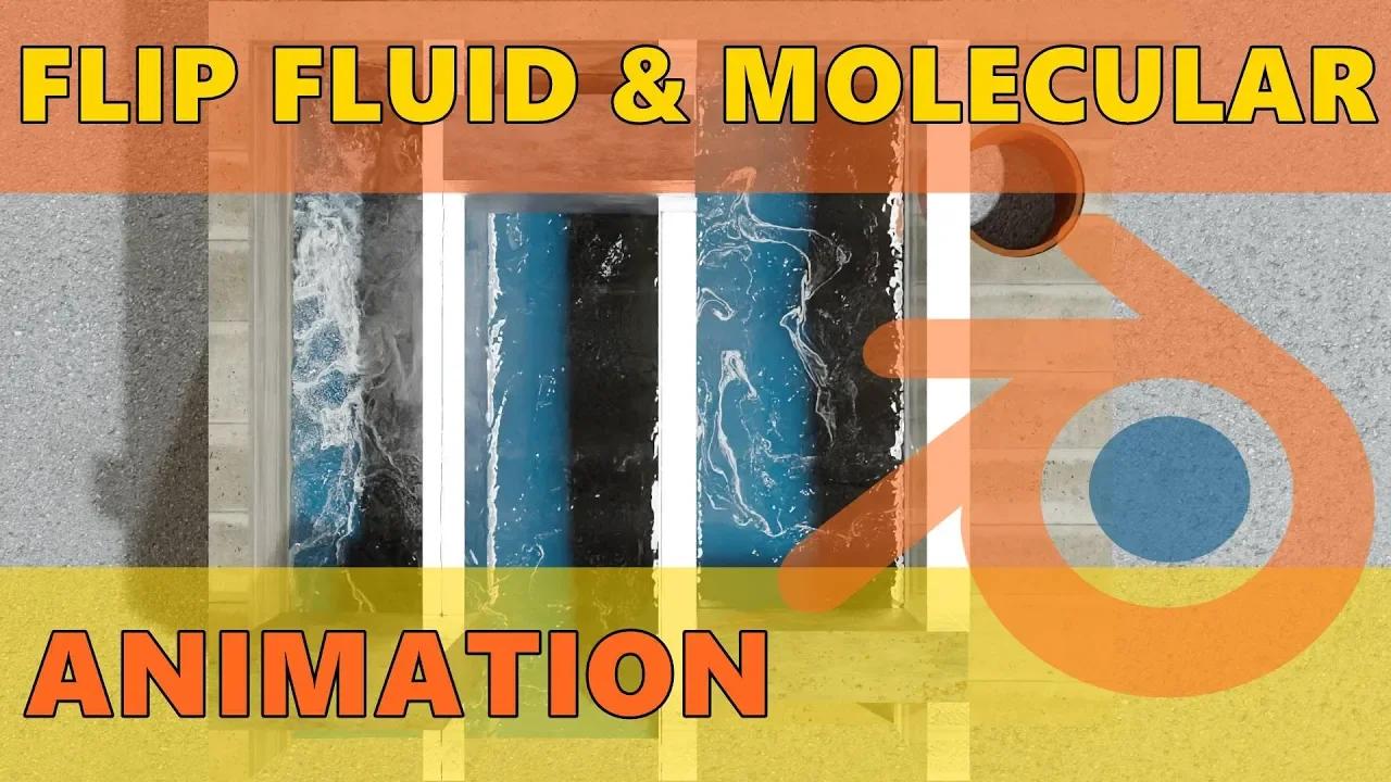 Basic Flip Fluid & Molecular Script Animation Blender 60fps