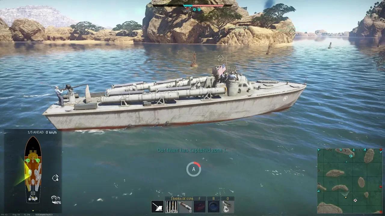 War Thunder Naval Battles Higgins 78 ft and Elco 80 ft PT-109 ON ...
