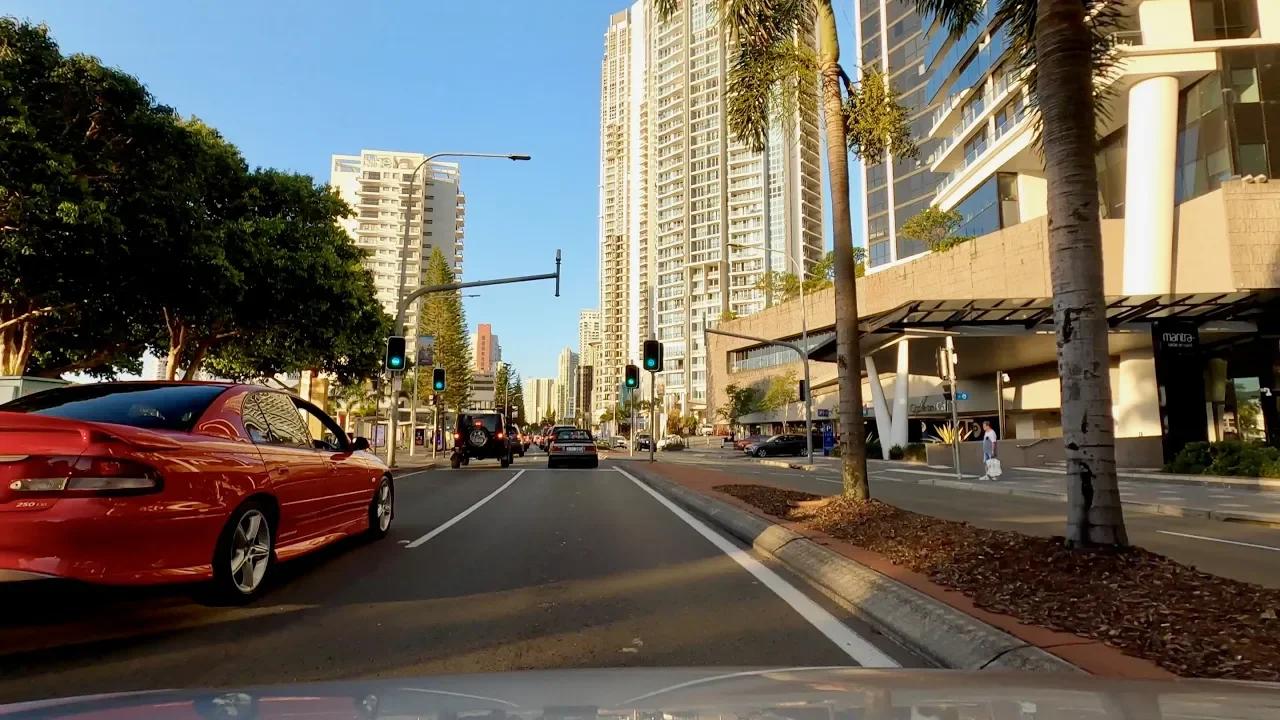 Driving on Gold Coast Highway - From Miami to Southport | Queensland ...