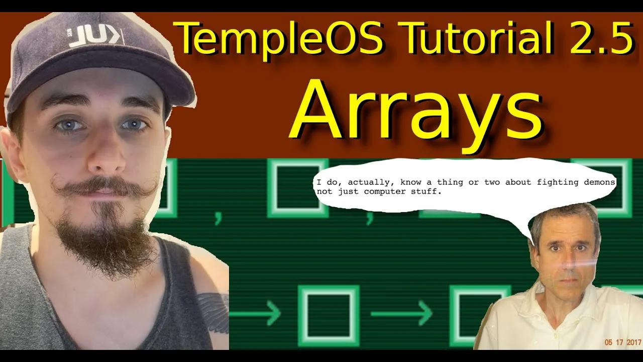 TempleOS Tutorial 2.5: Arrays