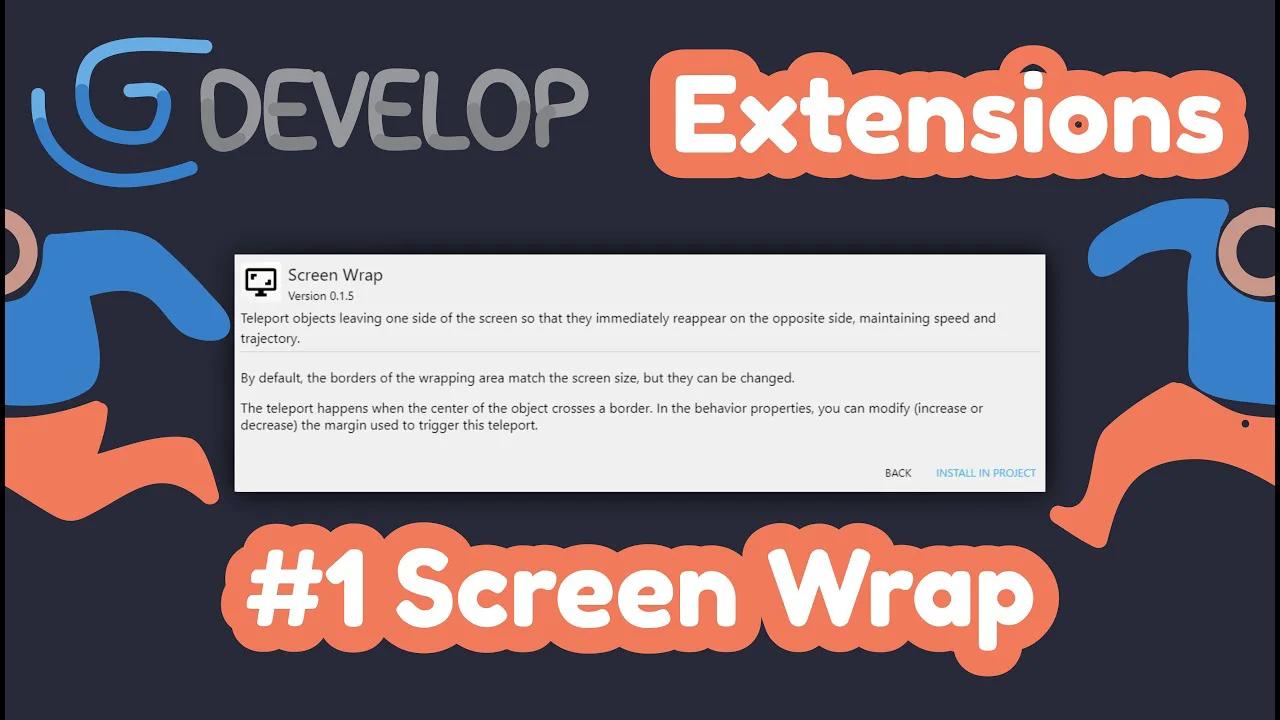 1 Screen Wrap Gdevelop Extensions