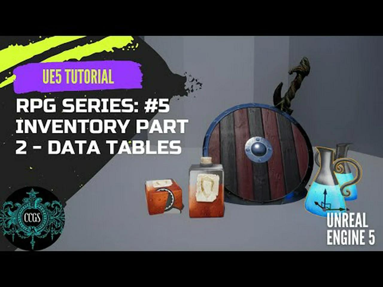 Unreal Engine 5 RPG Tutorial Series #5: Inventory Part 2 - Data Tables ...