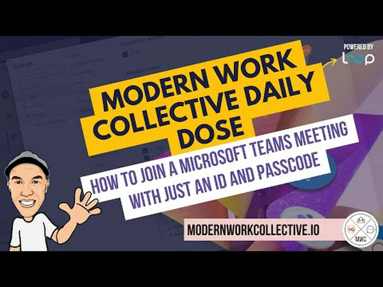 How to join a Microsoft Teams Meeting with just a meeting ID and Passcode