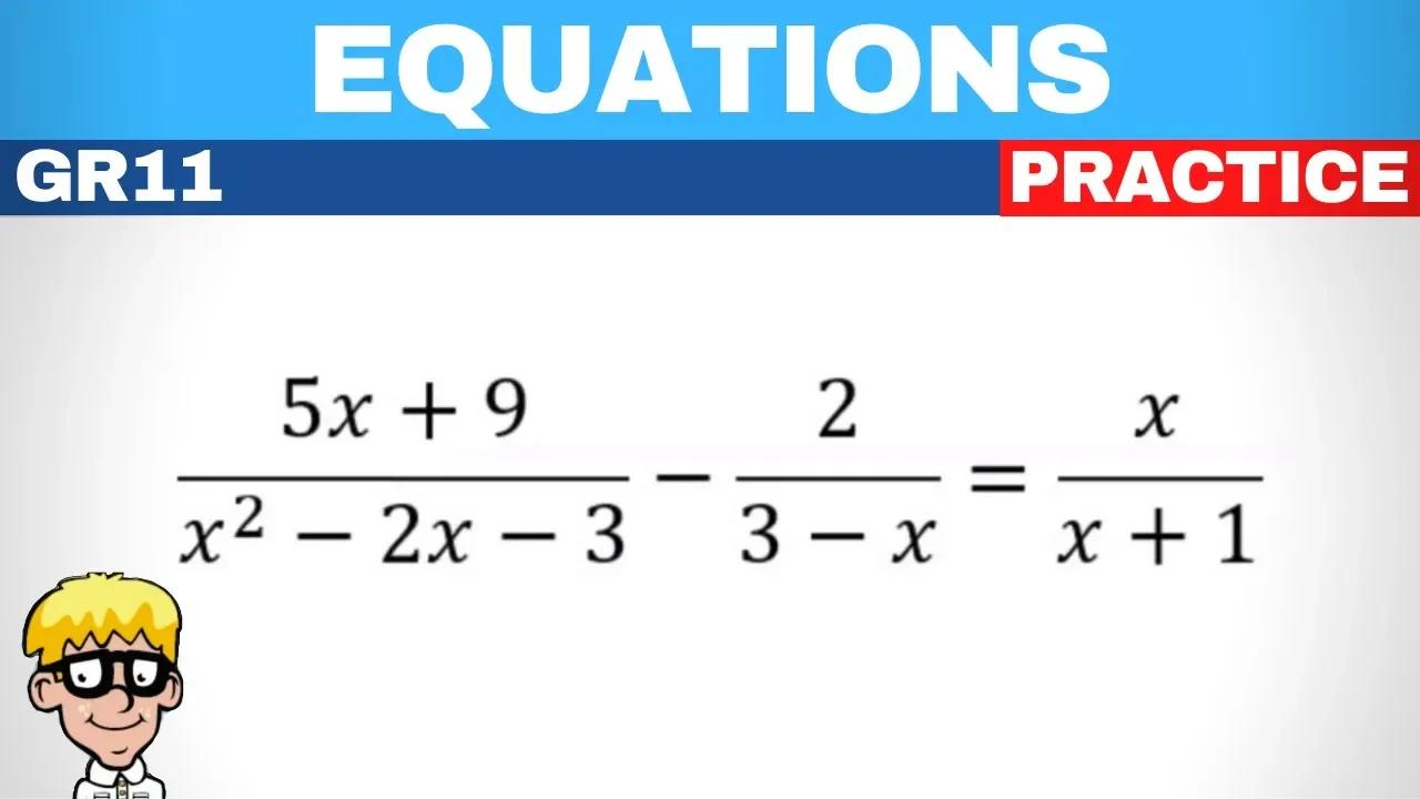 Fraction Equations Grade 11