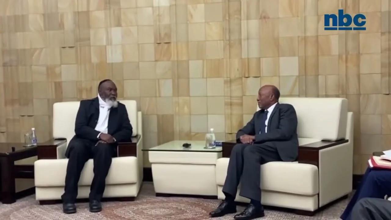 The President of Namibia Dr Mbumba receives the Vice-Chief Rabbi of ...