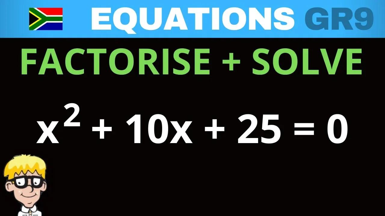Grade 9 Quadratic Equations Practice