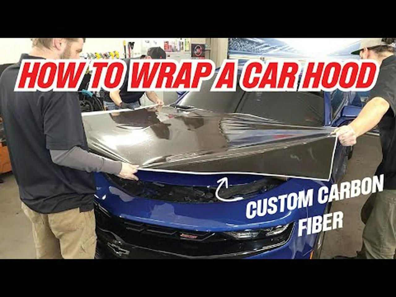 HOW TO WRAP A CAR HOOD | Custom Carbon Fiber Camaro Hood
