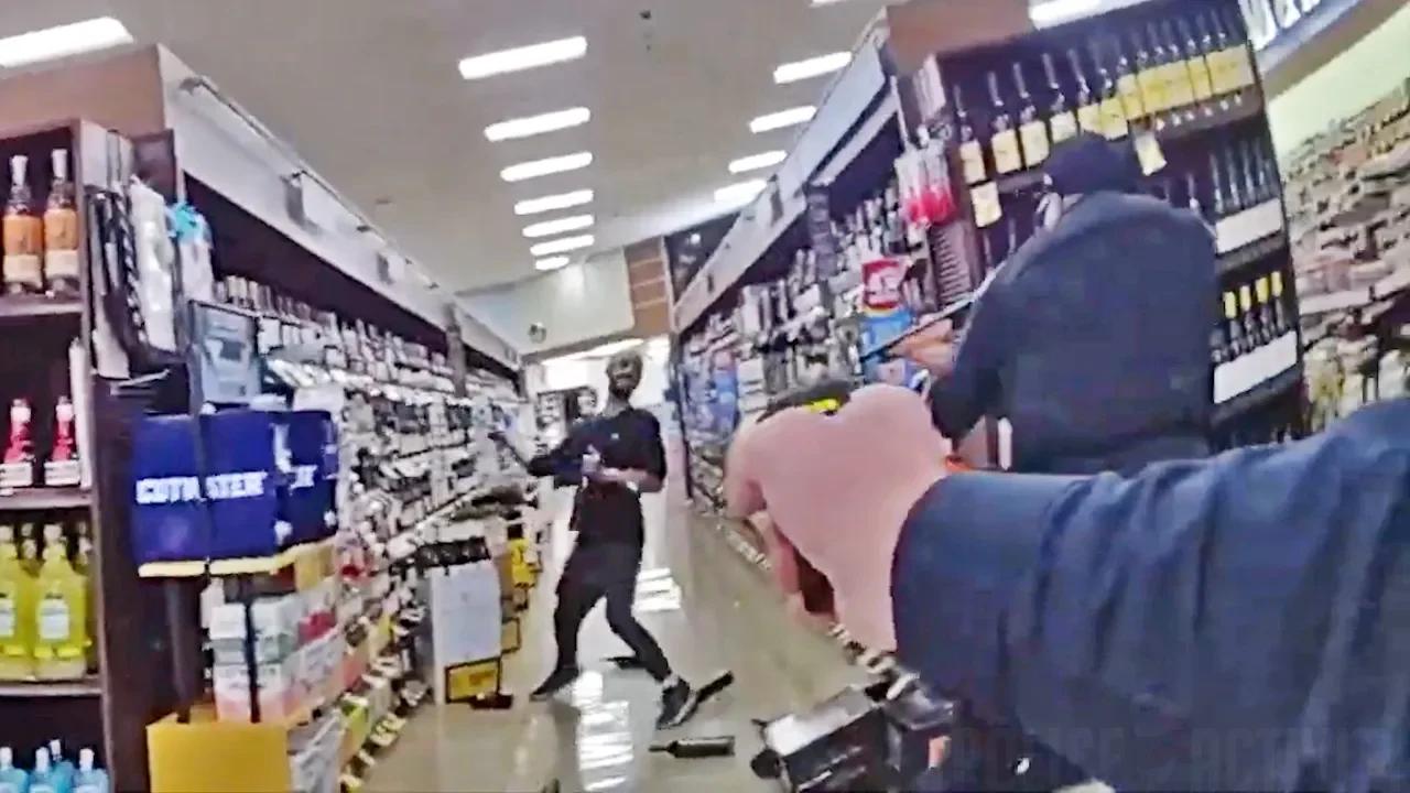 Officers Shoot Knife Wielding Suspect After He Throws Wine Bottles At Them