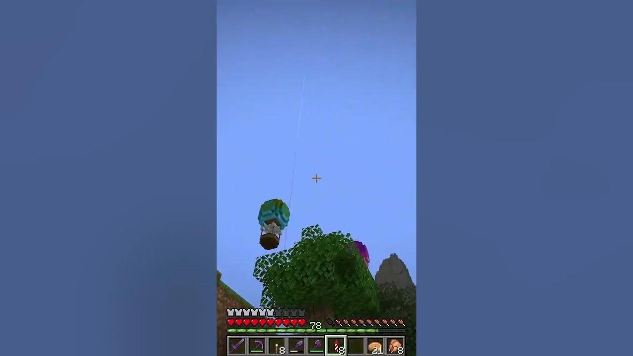 Using Riptide Trident to Travel in Rain in Minecraft Survival