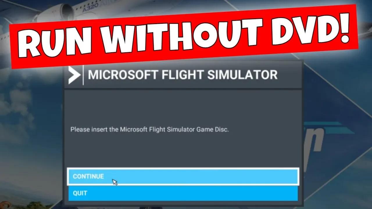 How To Play MSFS Microsoft Flight 2020 Without The CD DVD Disk ...