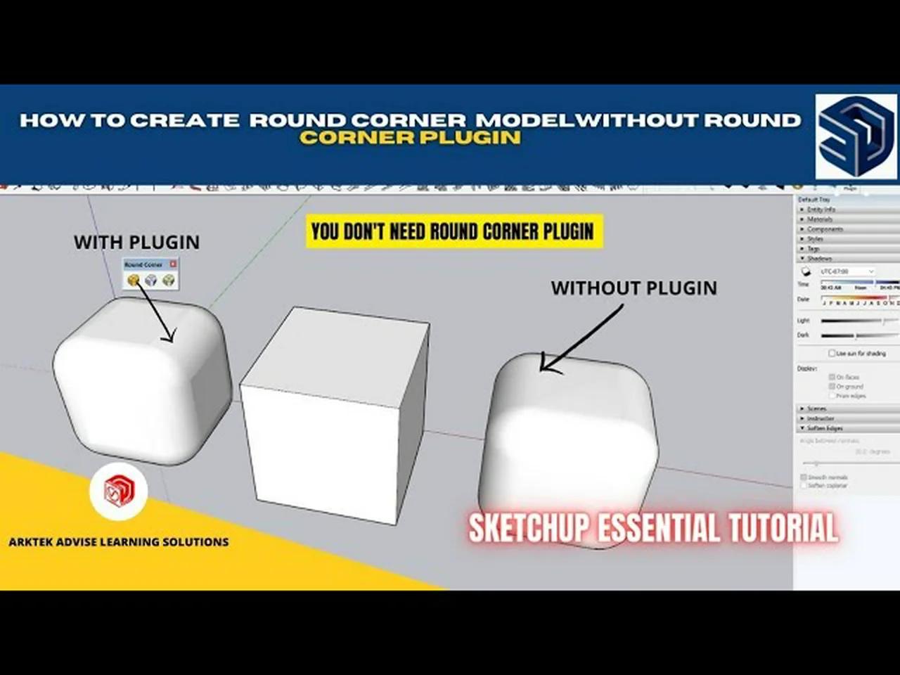 Free Alternative Of Round Corner Plugin Sketchup Essential Tutorial