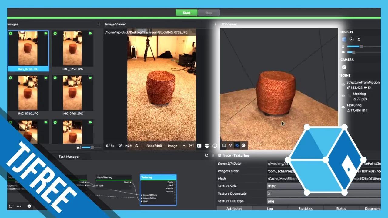 Convert Photo To 3D Model Free Software Meshroom