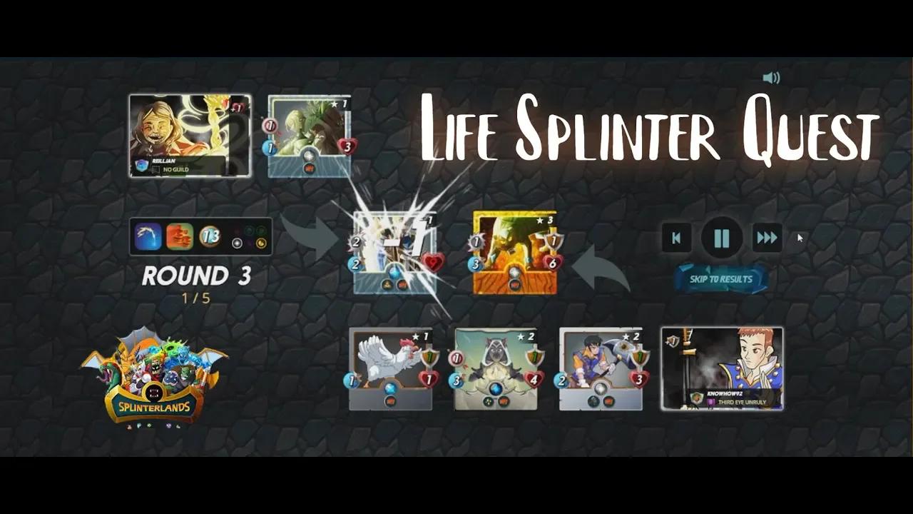 Splinterlands - Life Splinter Ranked Adventures (Gameplay)