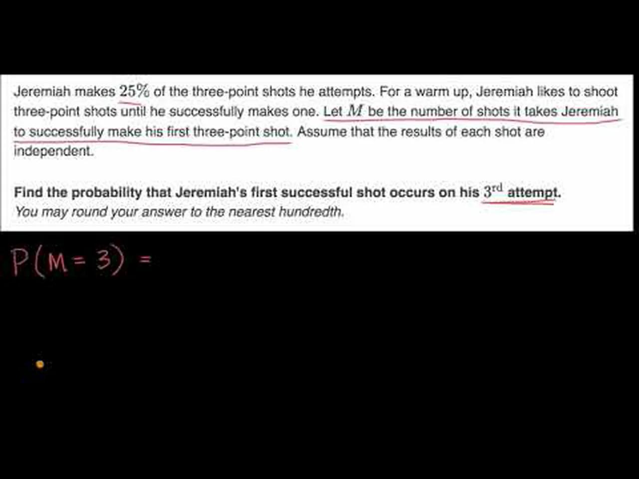 Probability for a geometric random variable | Random variables | AP Statistics | Khan Academy