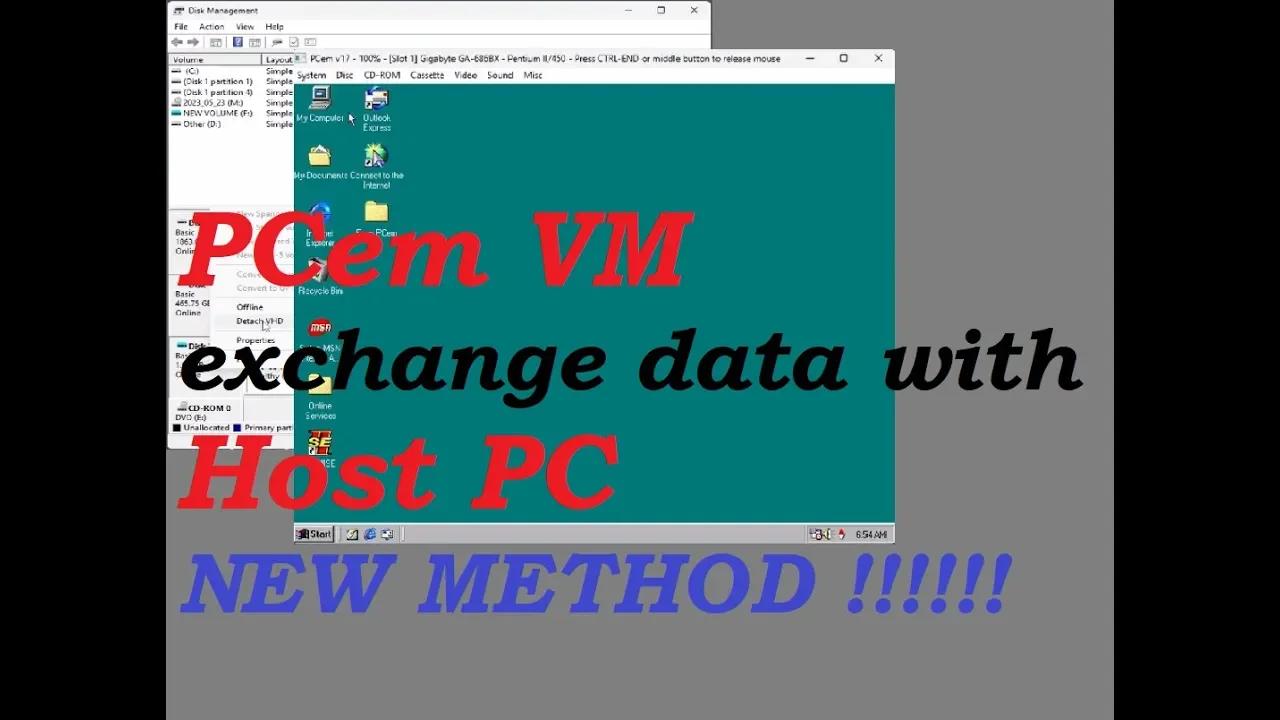 A method for PCem VM exchange data with Host PC - so far the best ...