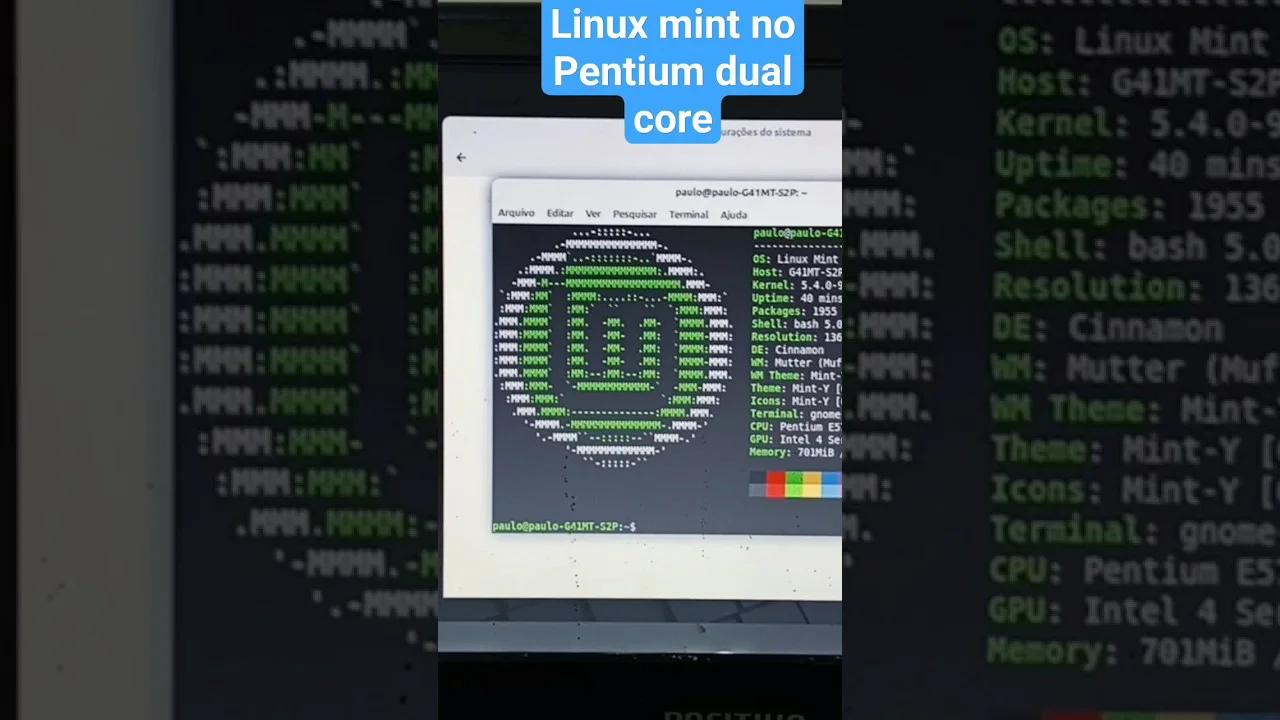 conseguimos instalar Linux mint Pc Pentium dual core 2 GB ram #linux #mint