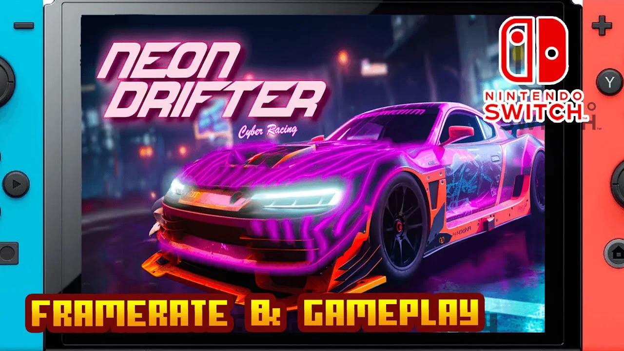 Neon Drifter - Cyber Racing - (Nintendo Switch) - Framerate & Gameplay