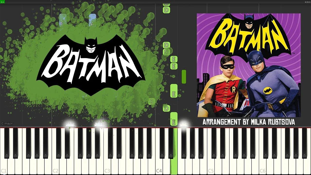 Batman 1966 TV series - Theme | Synthesia | Piano Tutorial | Cover OST