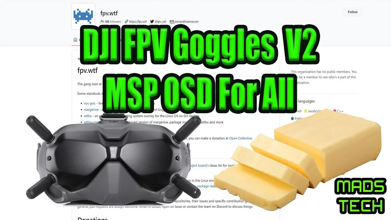 DJI FPV Goggles V2 MSP OSD On Any Firmware - FPV.WTF Butter Firmware ...