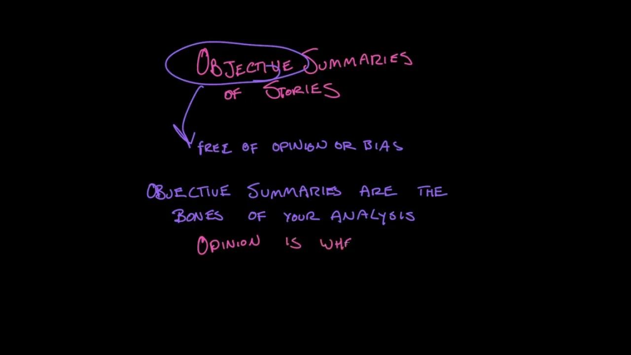 Making objective summaries of literary texts | Reading | Khan Academy