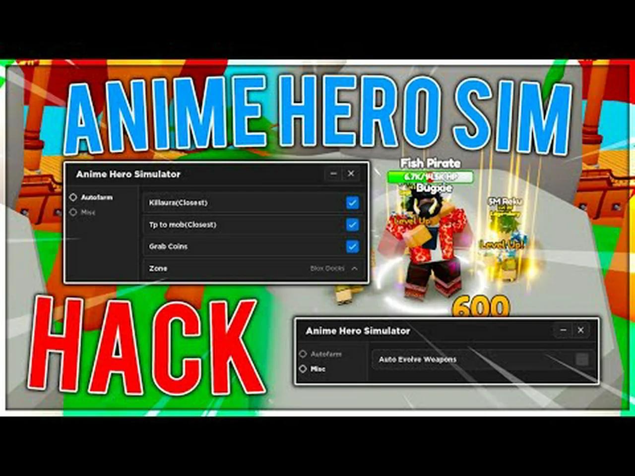 Anime Hero Simulator Script Hack | OP Kill Aura + TP, Infinite Coins ...