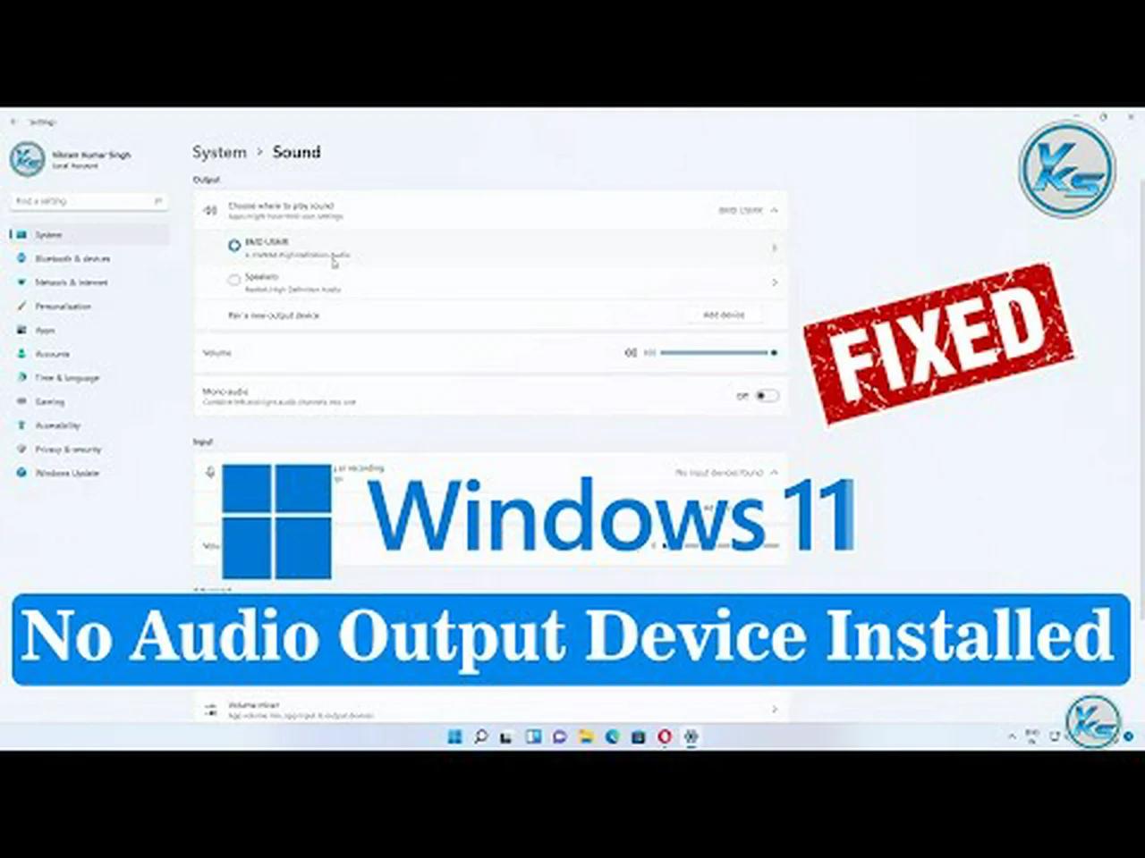 How To Fix "No Audio Output Device is Installed" Problem in Windows 11