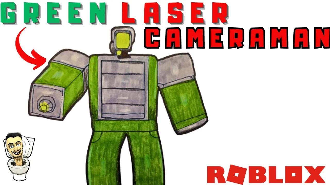 Como DIBUJAR a GREEN LASER CAMERAMAN del Toilet Tower Defense Roblox