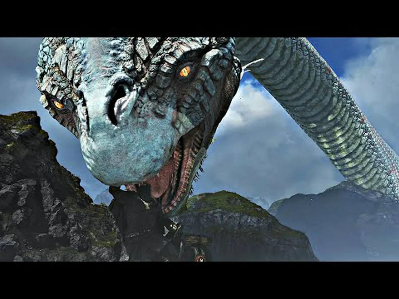 World Serpent Eats THOR Statue Scene (Free Camera Mode) & Close-Up View ...