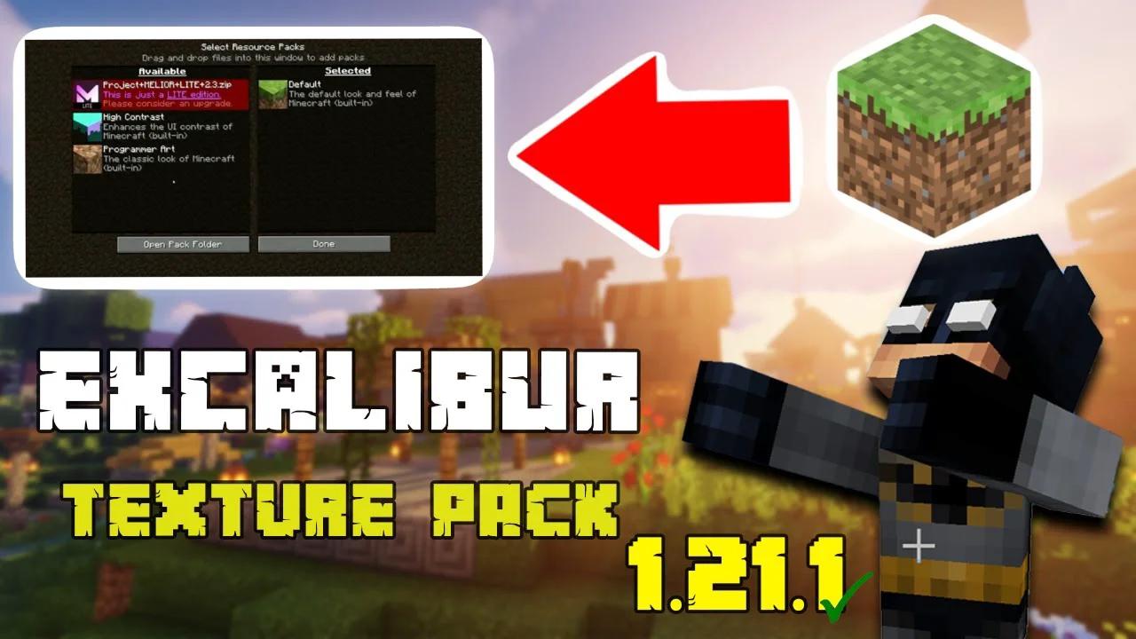 How To Download & Install Excalibur Texture Pack for Minecraft 1.21.1