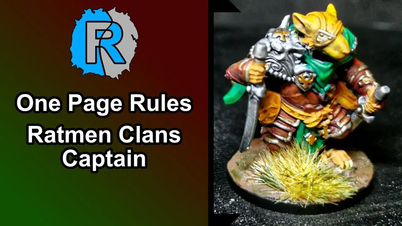 Ratmen - Captain - One Page Rules, 3D Printed Army, Proxy Army.