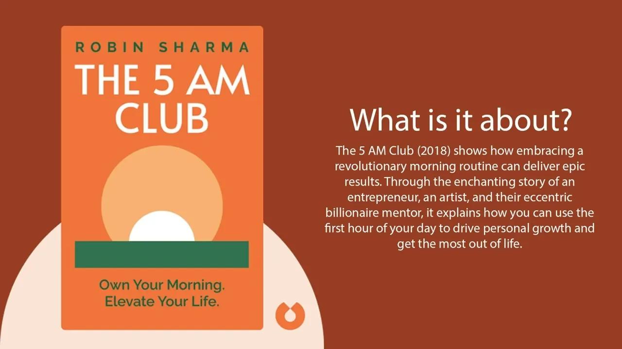The 5 AM Club by Robin Sharma (Free Summary)