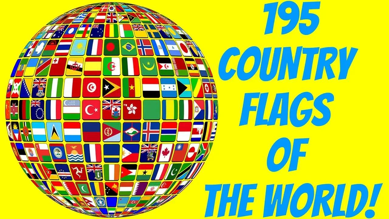 World Flags 🌍195 Country Flags With Names & Animation in 15 Minutes