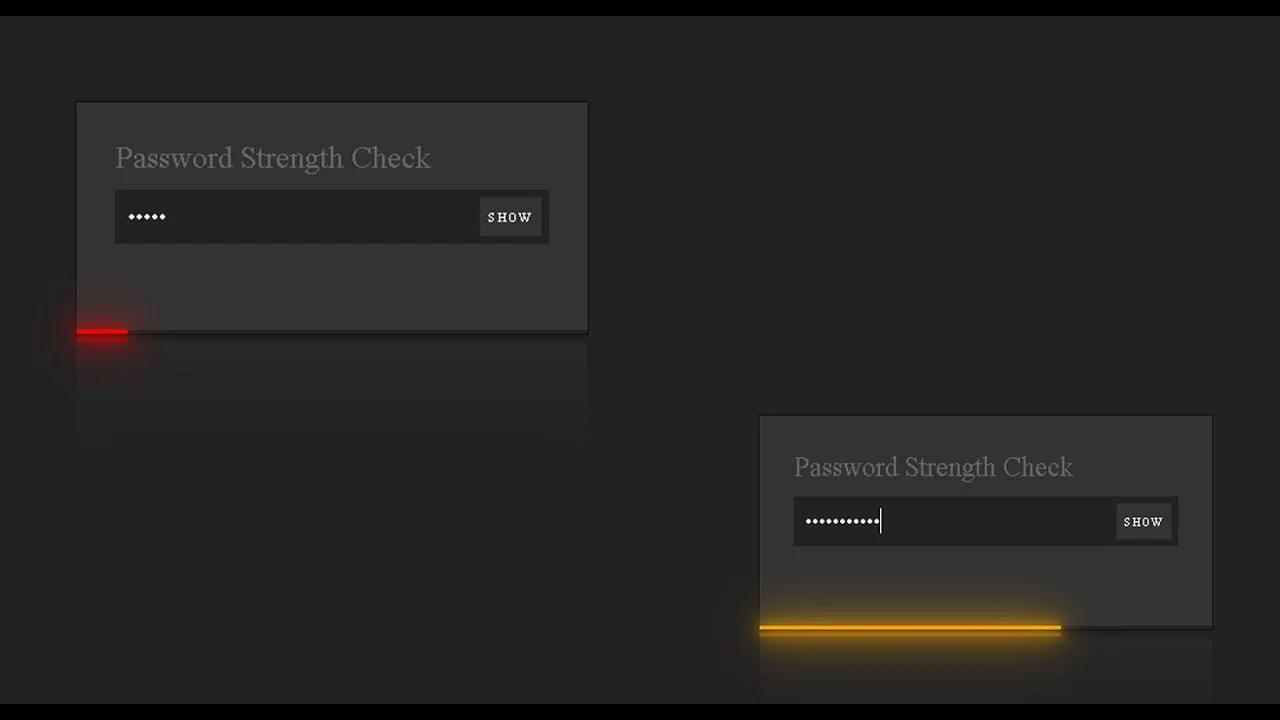 How to make Password Strength Checker with html,css and javascript