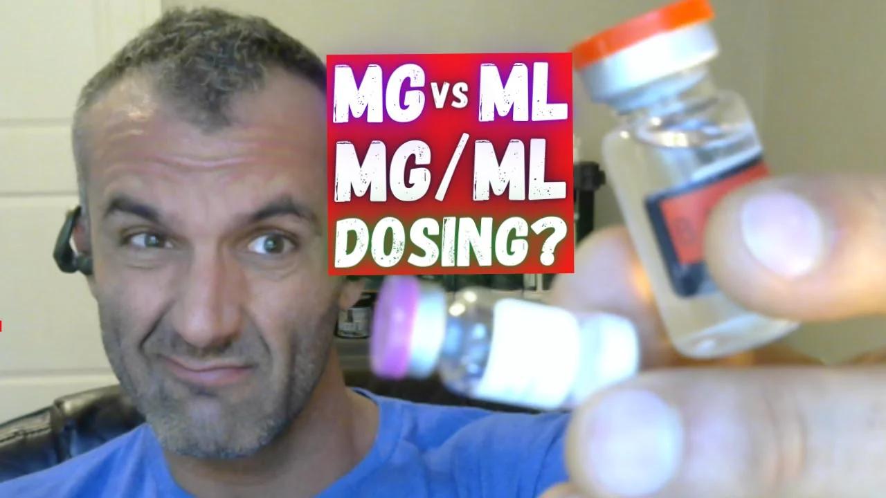 Dosing for peptides explained SIMPLE - MG/ML vs MG vs ML