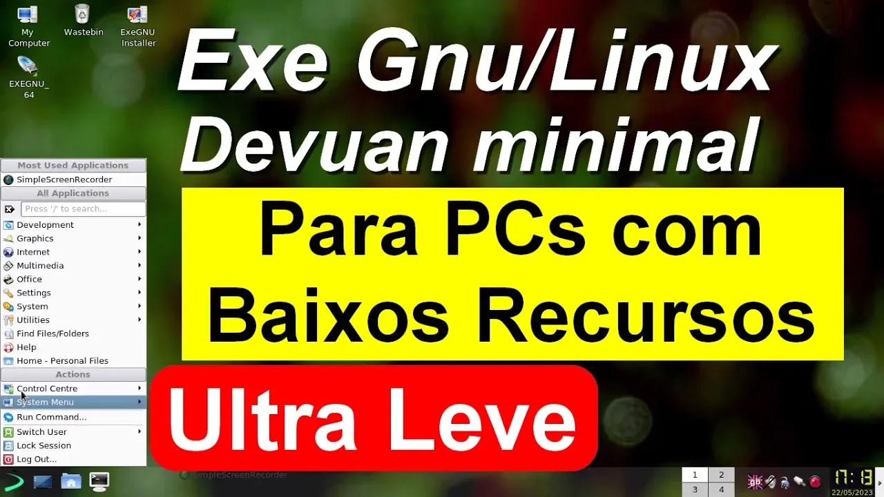 Exe GNU/Linux baseado em Devuan com Trinity Desktop Environment (TDE). Entrou na live com 173 MB